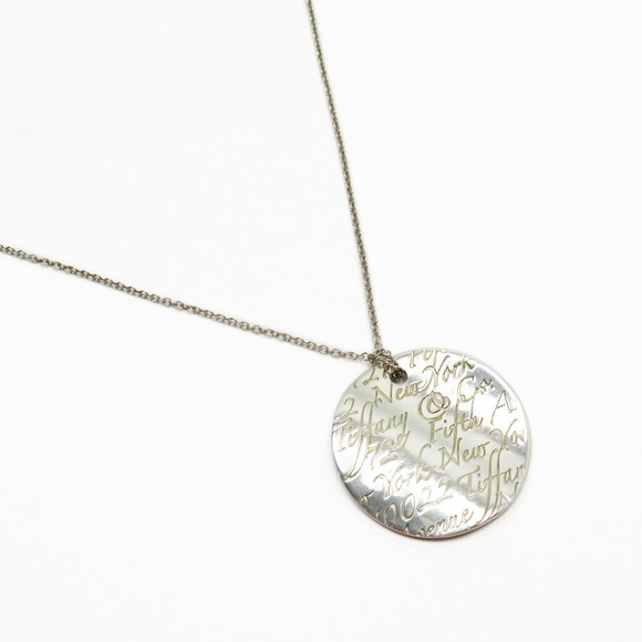 Tiffany & Co. | Bags | Tiffany Notes Round Pendant Necklace Silver ...